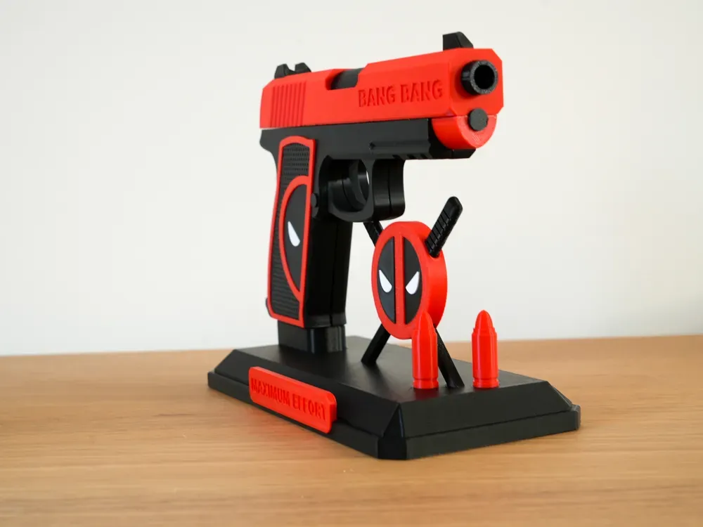 Deadpool’s Gun with Display Base – Iconic Anti-Hero Weapon Replica ...