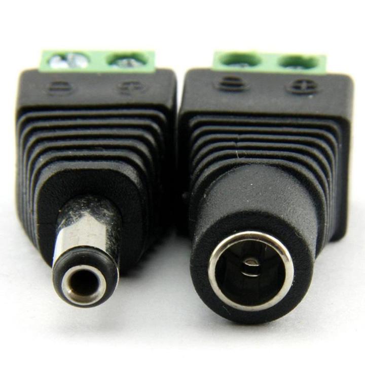 DC Pin Power Jack Male and Female 5.5mm x 2.1mm CCTV Power Jack Adapter ...
