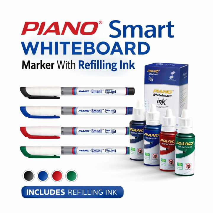 PIANO Smart Wipe Easy Whiteboard Marker with Refilling Ink - High ...
