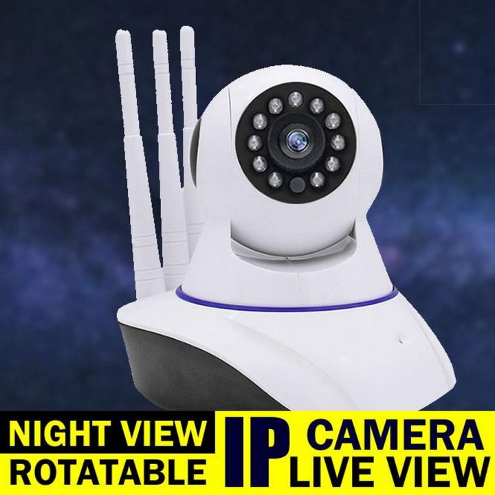 PTZ IP Wifi Camera with 3 Antenna Home Security HD CCTV Camera | Daraz.pk