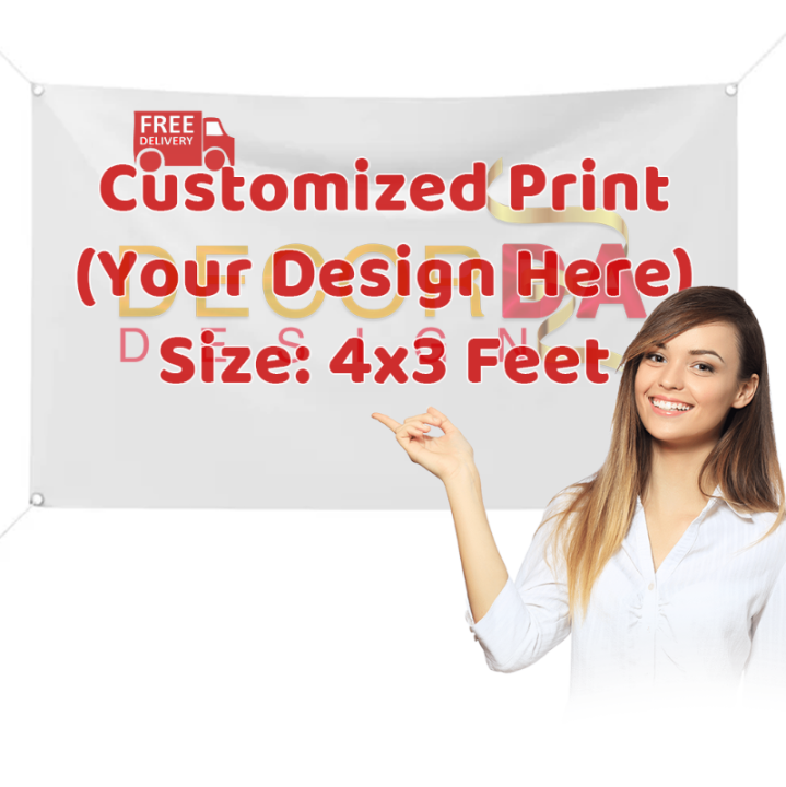 Personlized Panafle PVC Banner Print | Size: 4x3 Feet (48x36 Inches ...