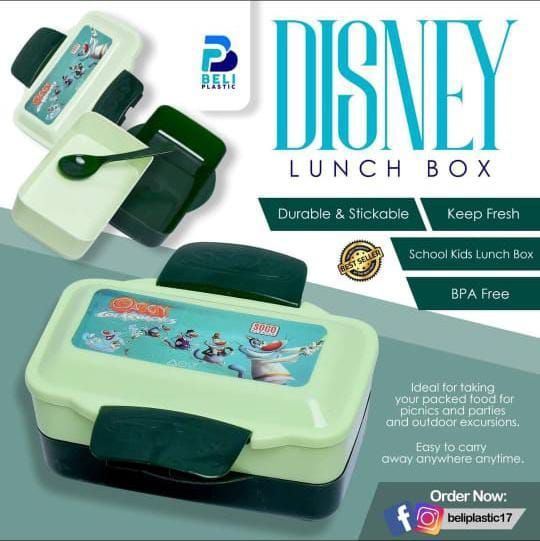 Disney Double Story Lunch Box (with Spoon Inside) For School | Daraz.pk