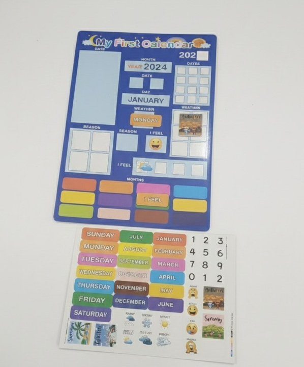 My First Calendar for Kids - Daily Learning & Routine Board ...
