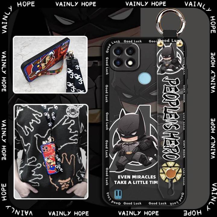 Lanyard Shockproof Phone Case For OPPO Realme C21 ring Waterproof Wrist ...