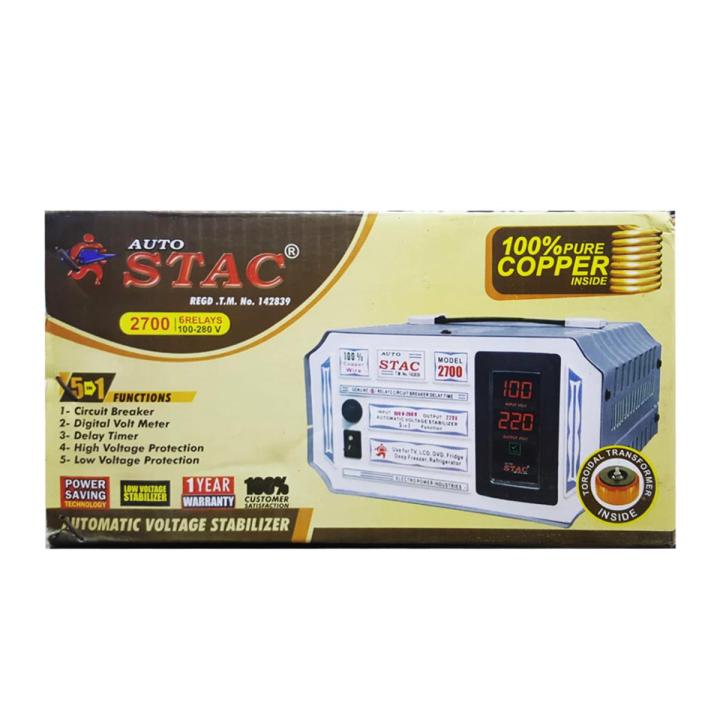 Auto Stac 2700w 6/R ( 80 To 250 ) Automatic Voltage Stabilizer | Daraz.pk