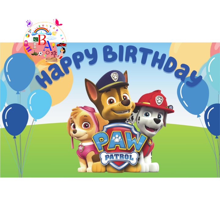 Paw Patrol Fancy Backdrop Paw Patrol Theme Fancy Panaflex Paw Patrol ...
