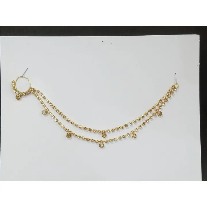 Nose Ring Nath with Chain Piercing & Non piercing | Daraz.pk