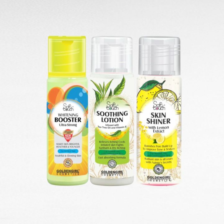 Soft Touch Three Pcs Set | Skin Shiner Brightning Booster Soothing ...