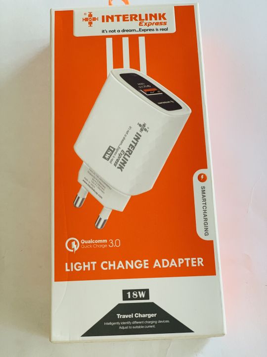 Interlink Express USB 3.0 18w Fast Charger | Daraz.pk