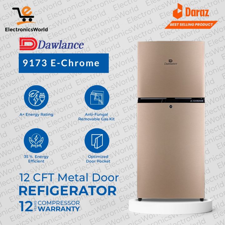 Dawlance Refrigerator | Model 9173 LF E-CHROME METALLIC GOLD | Size 12 ...