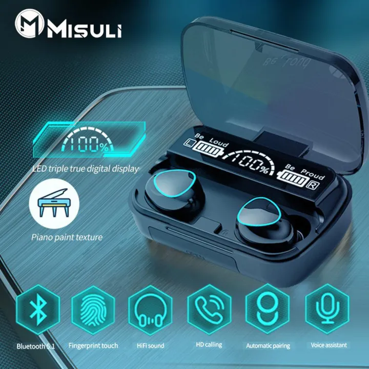M10 Earbuds Bluetooth 5.1 – Touch Wireless F9 Airdots Pro+ Power Bank ...
