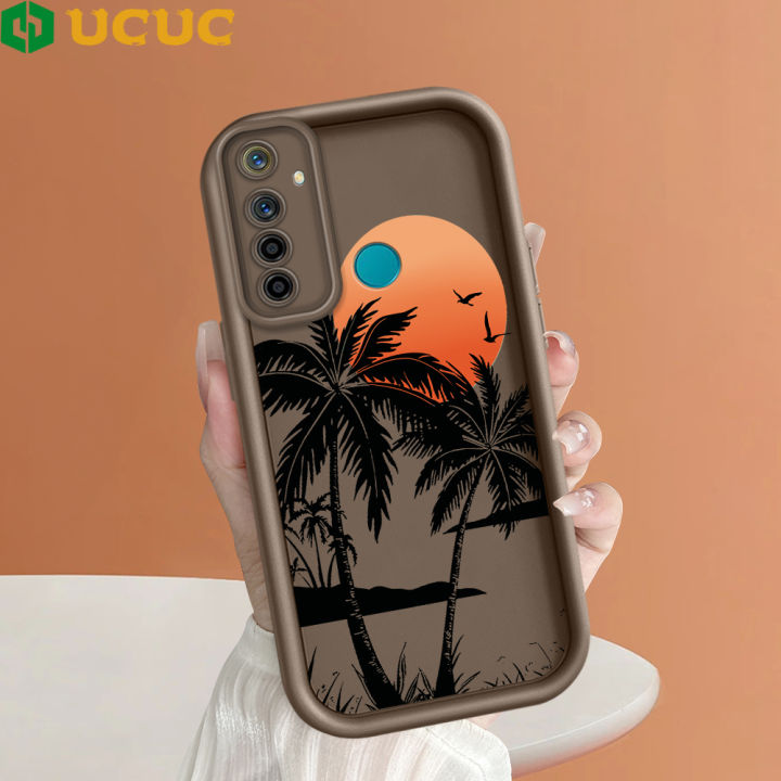 UCUC for Realme 5 5s 5i 6i Back Cover Sunset Tree Ladder Camera Soft ...