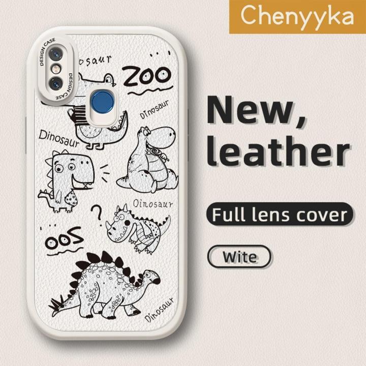 chenyyka For Xiaomi 8 Case Cartoon Cute Dinosaur Thin Leather Soft Full ...