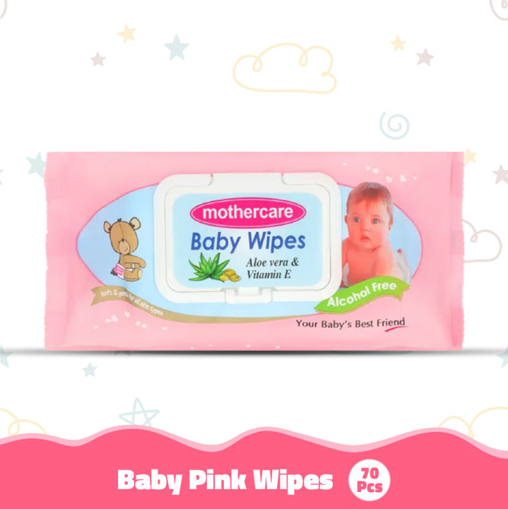 Mothercare Baby Wipes Pink Lid Large 70Pcs | Daraz.pk