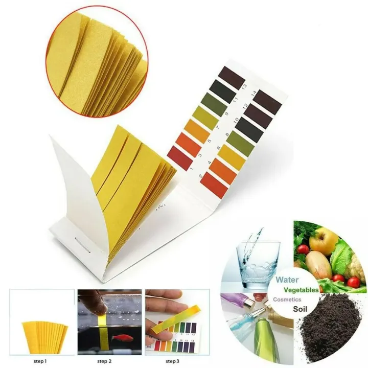 80 Strips/pack Portable with Control Card Professional PH Test Strips ...