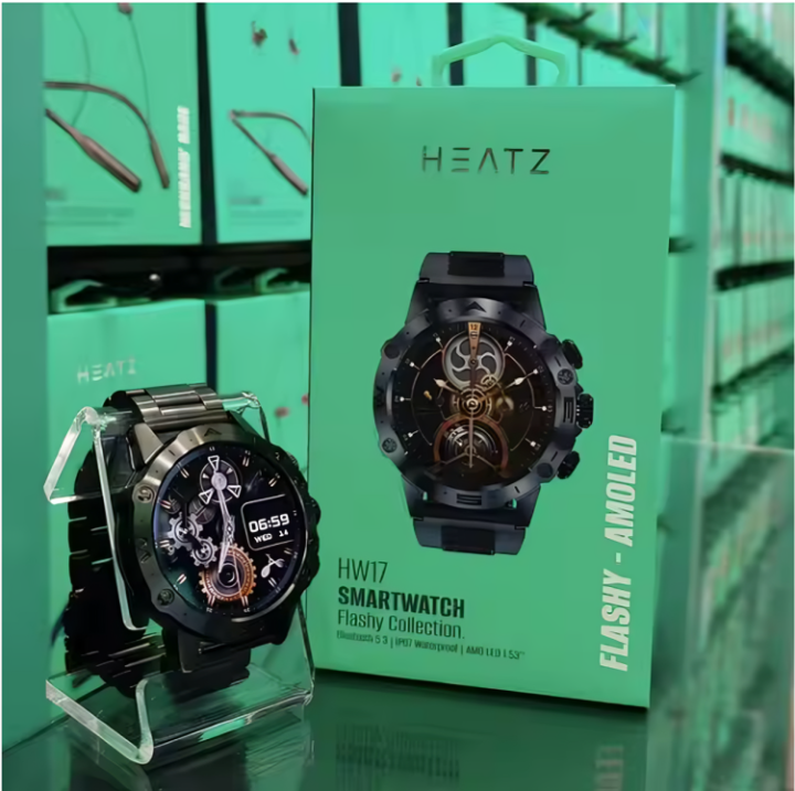 Heatz HW17 Smart Watch – AMOLED Display | 120+ Sports Modes | Long ...