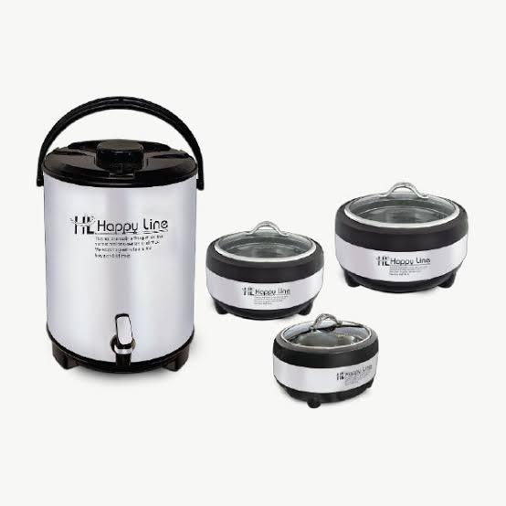Happyline 4pc Hotpot and Cooler set | Daraz.pk