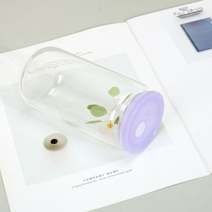 New 16 Oz Glass Cup Straw Cover Reusable Portable Glass Cup Lids Fall ...