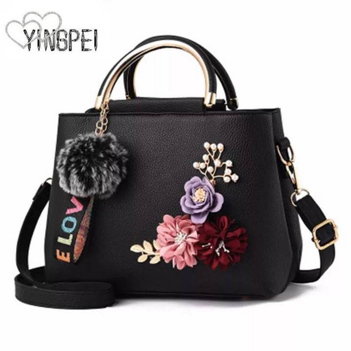 PU Faux Leather Tote Shoulder Bag For Girls - HandBag for Woman ...