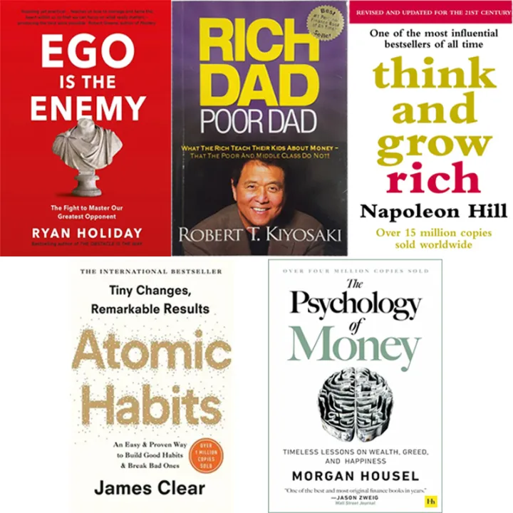 Pack of 5 Best English Novel Deal – Rich Dad Poor Dad, Think & Grow ...