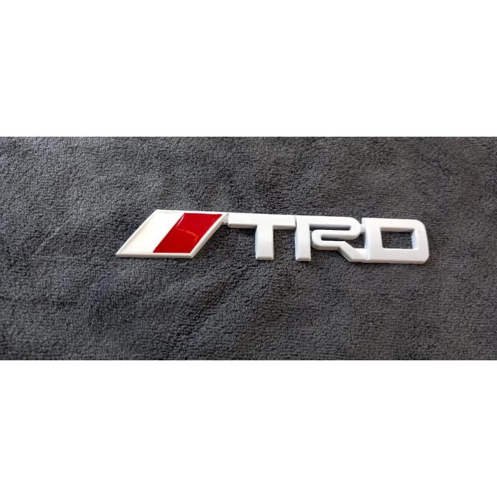 TRD white - Car Styling 3D Metal Trunk Body Badge Sticker Emblem 2021 ...