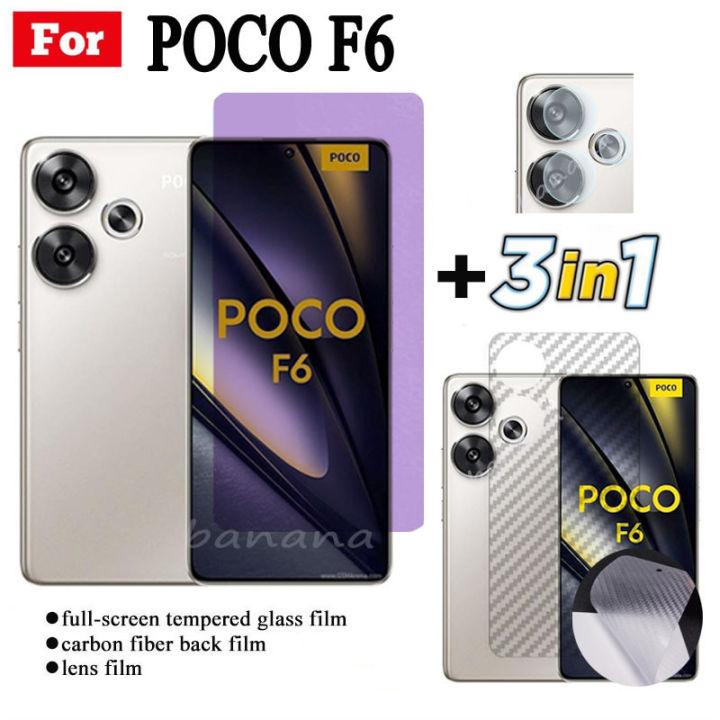 For Poco F6 Anti Blue Light RayTempered Glass For Poco F6 Pro F5 Pro X5 ...