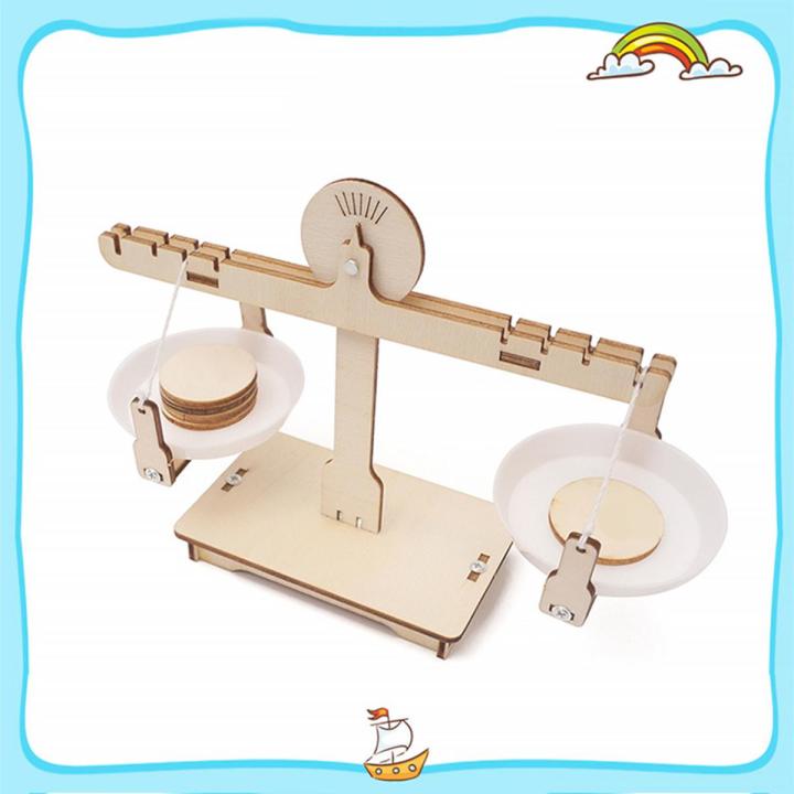 【Happier】 DIY Balance Scale Lever Wooden Weighing Scale Science Math ...