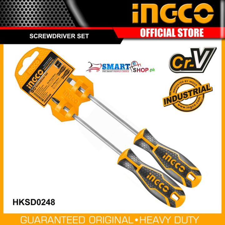 2 Pcs INGCO Screwdriver Set HKSD0248 | Daraz.pk