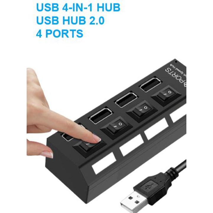 USB Hub 4 Port With 4 Buttons And 4 LED Indicator | Daraz.pk