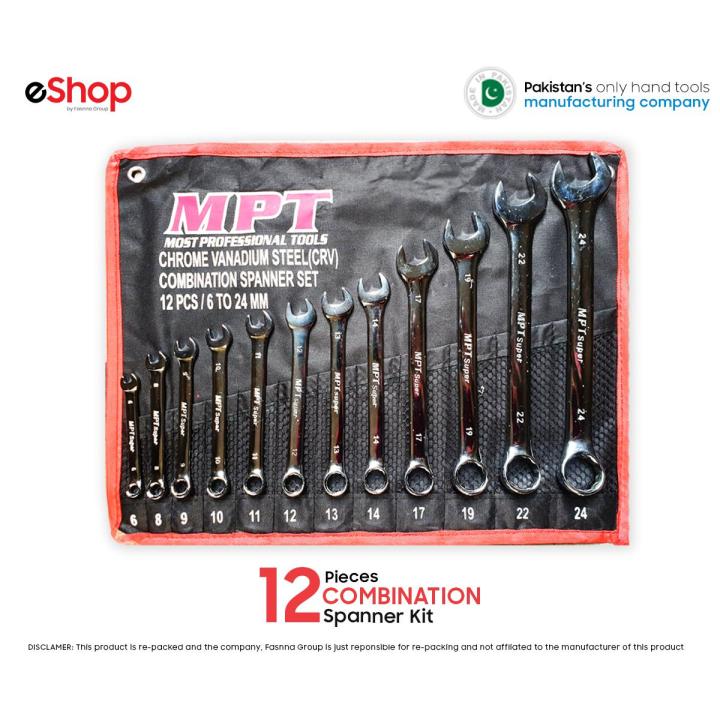 Fasnna 12-pieces Combination Spanner Set Metric Wrench | Daraz.pk