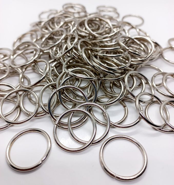 Metal Silver Rounded Ring, About 25mm, 6pcs, DIY Customize Art & Craft ...