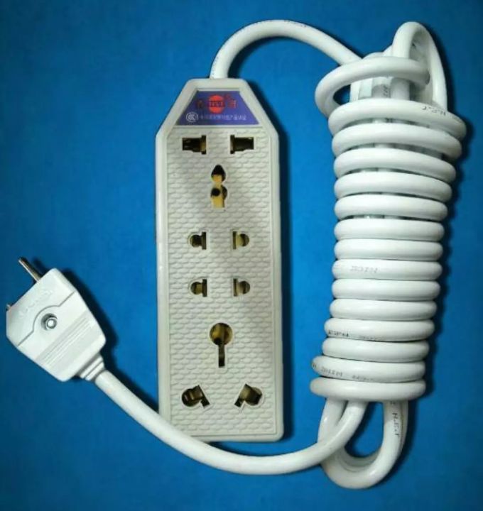 Extension Board 4 Sockets with 4 Meter Wire 40/76- Pure Copper Wire ...