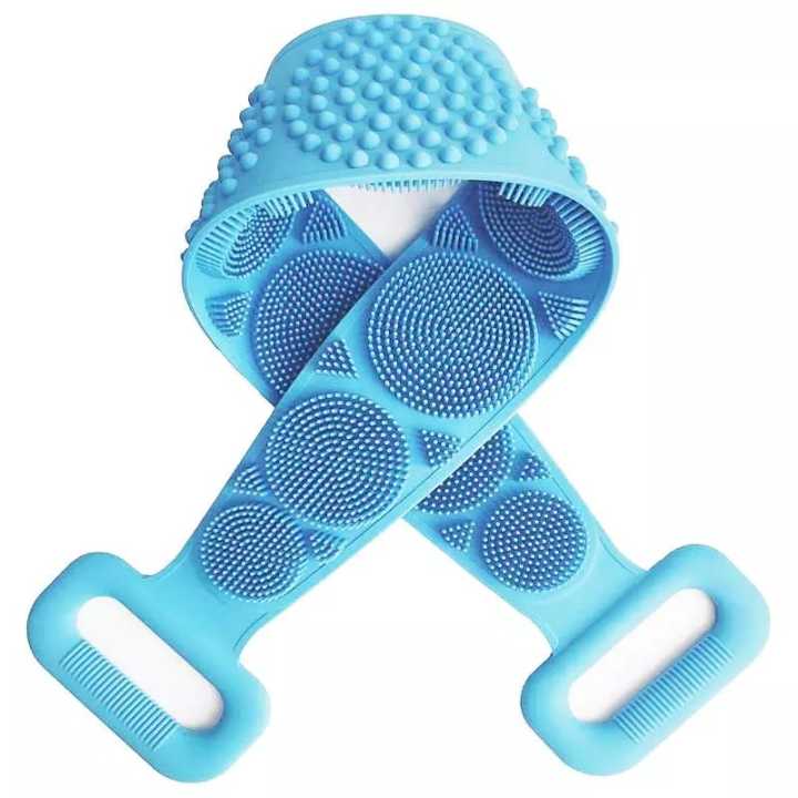 Silicone Bath Body Brush, Exfoliating Long Silicone Body Back Scrubber ...
