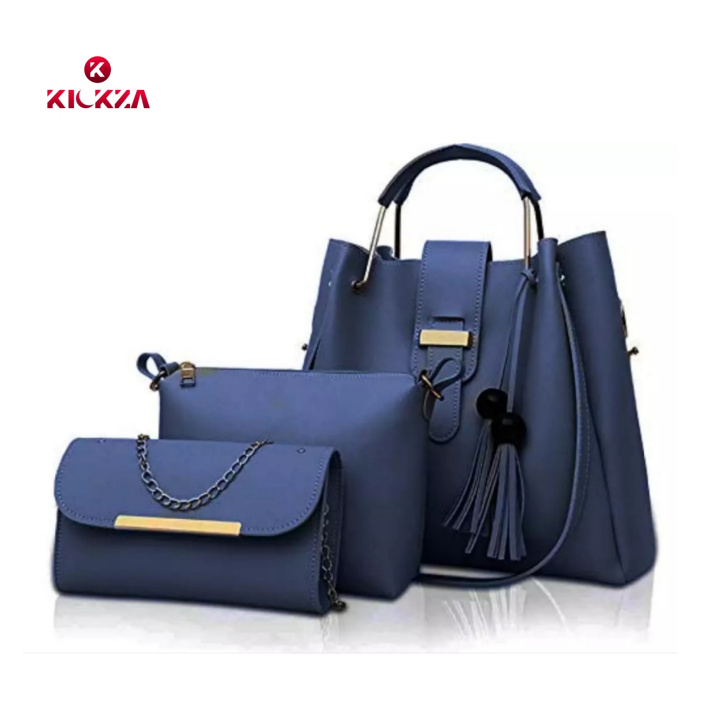 Kickza 3Pcs Handbags For Girls And Women Ladies Elegant Hand Bags With ...