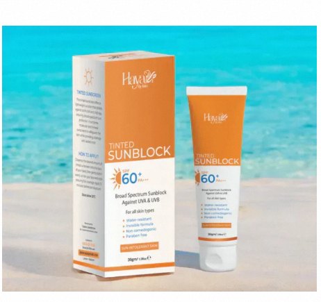 Haya Tinted Sunblock SPF 50 Broad Spectrum UV Protection with Natural Skin Tint, Lightweight ...