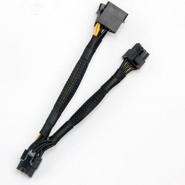 Dual 4Pin IDE Molex to GPU Dual 8Pin(6+ 2)Pin Supply Cable PCI-E PCI ...