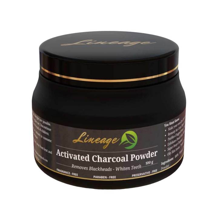 Lineage Activated Charcoal Powder For Teeth, Facial Face Mask ...
