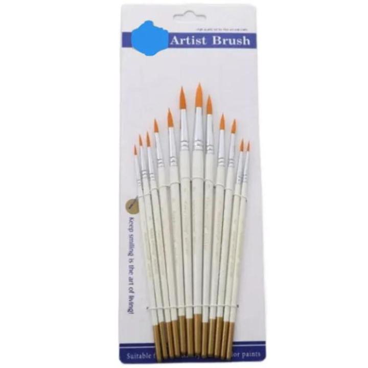 Paint Brushes Professional Quality Flat Tip Round Tip Angular Tip Fan ...