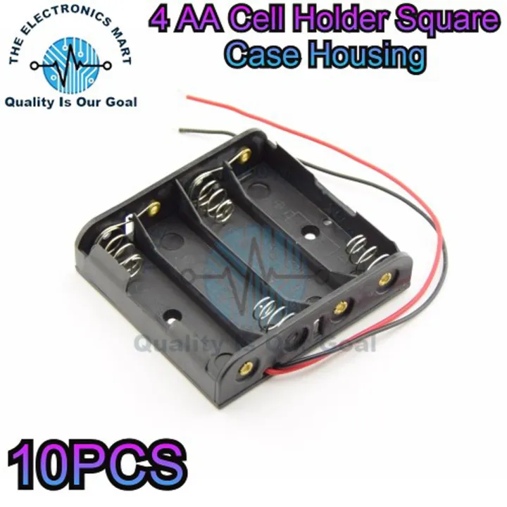10PCS 4 Cell AA Cell Holder Square Case Housing in Pakistan | Daraz.pk