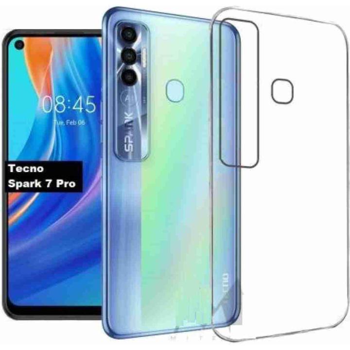 Techno spark 7 pro Phone Soft Transparent Back Cover Case | Daraz.pk