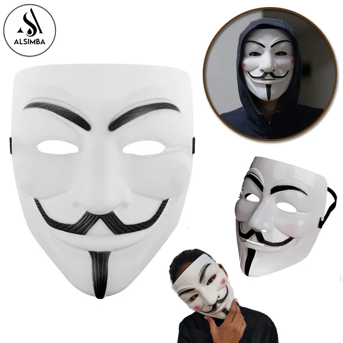 V for Vendetta Character Joker Anonymous Mask for Halloween Masquerade ...
