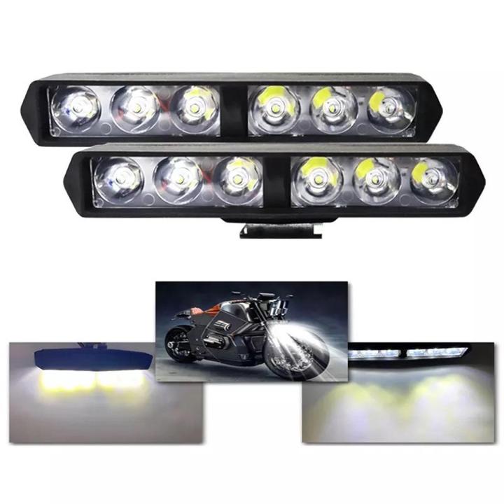 1pc 6LED Straight White Steady Lights For Motorbike And Cars | Daraz.pk