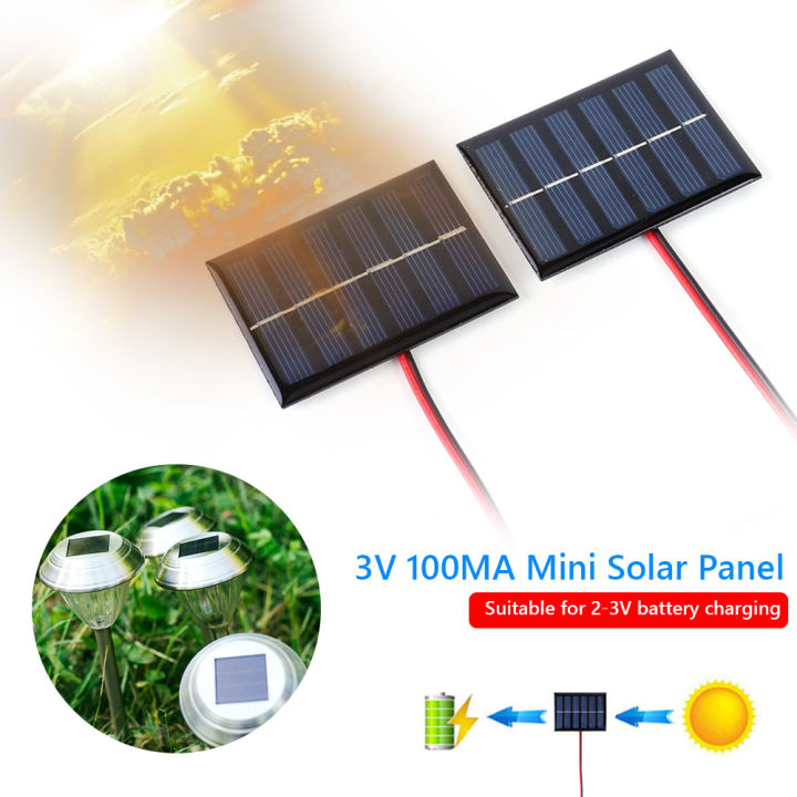 1/2 Pcs Solar Panel 100MA 1W 3V Mini Small Solar Panel Module Solar ...