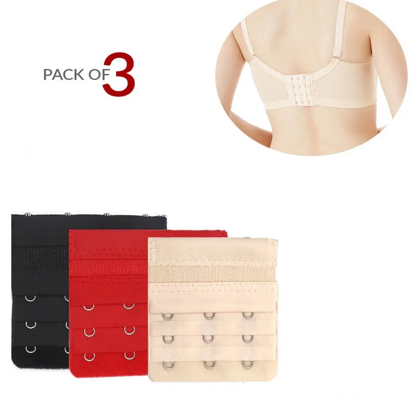 Bra Extender for Women's Elastic Bra Extension Strap Hook Clip Expander ...