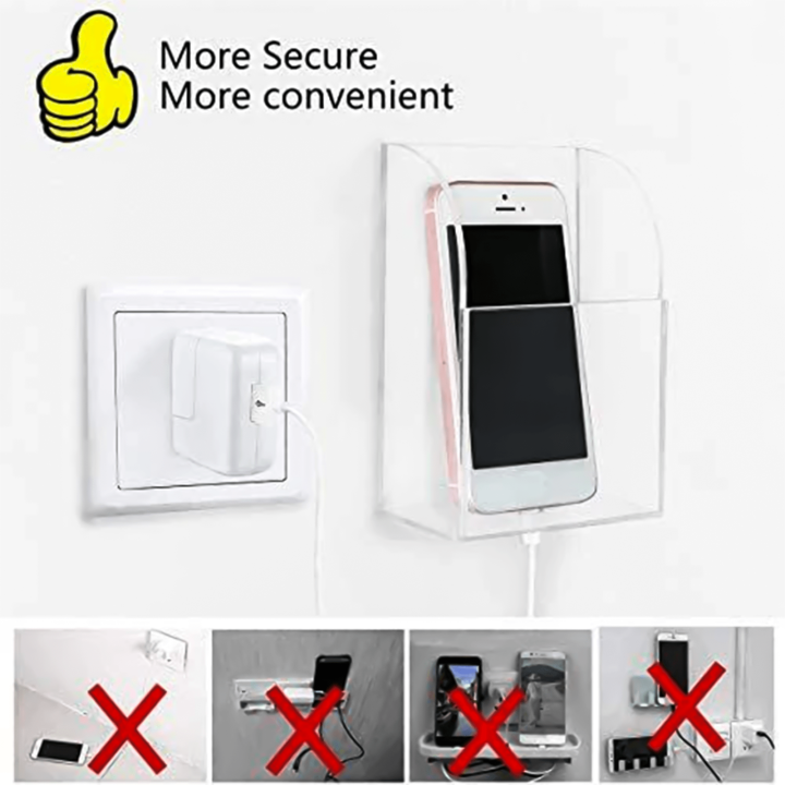 3/2/1 Slot Acrylic Wall Mounted Remote Control & Mobile Holder | TV, AC ...