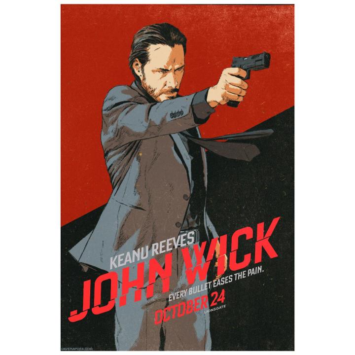 John Wick Keanu Reeves Enthusiasts Movie Posters Vinyl Paper Quotes ...
