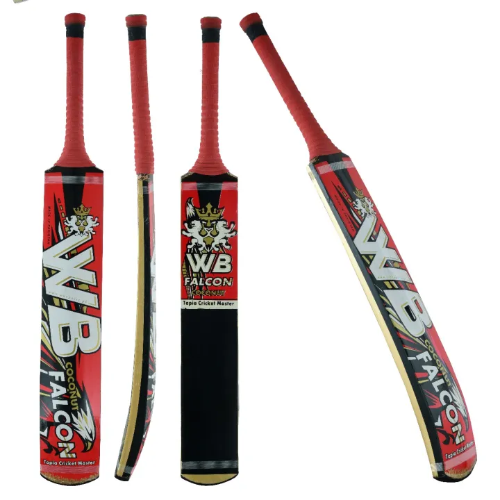 WB Red Falcon Coconut Tapeball Bat, WB Tape ball cricket bat, coconut ...