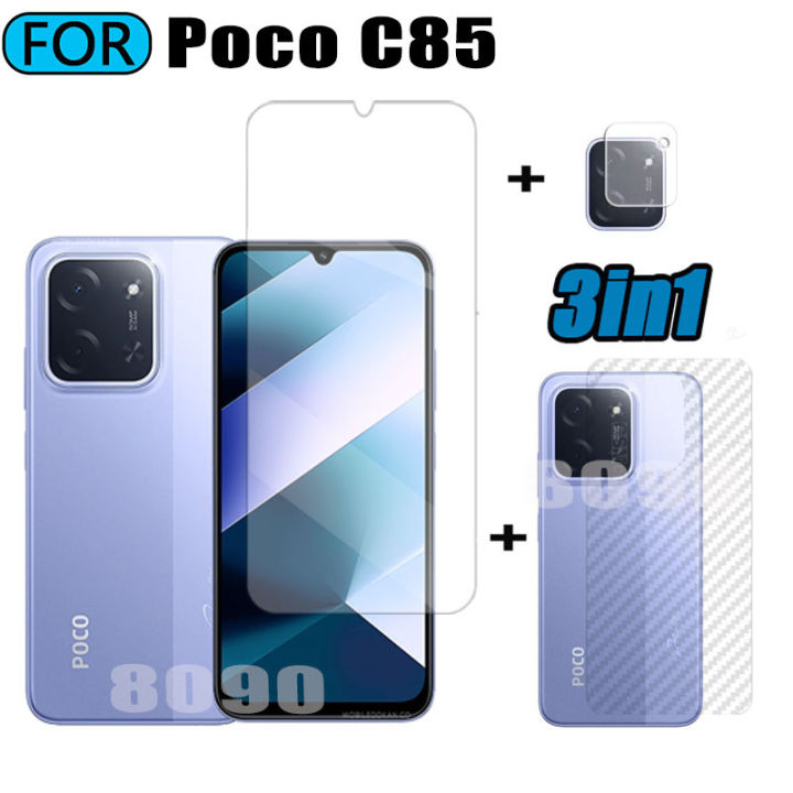 Xiaomi Poco C85 Tempered Glass 3 in 1 Screen Protector for Poco F7 M7 4G Poco C85 C75 Tempered ...