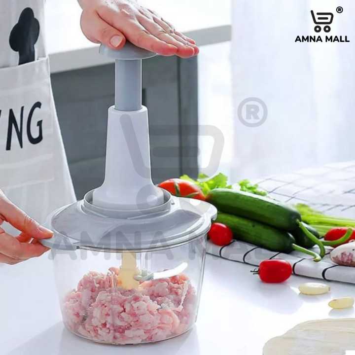 AMNA MALL | Manual Food Chopper – Hand Push Vegetable & Onion Chopper ...