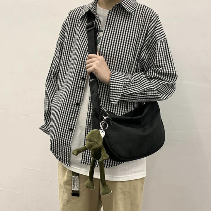 Canvas Shoulder Bag Japanese Style Bag Simple and Chic with Cute ...